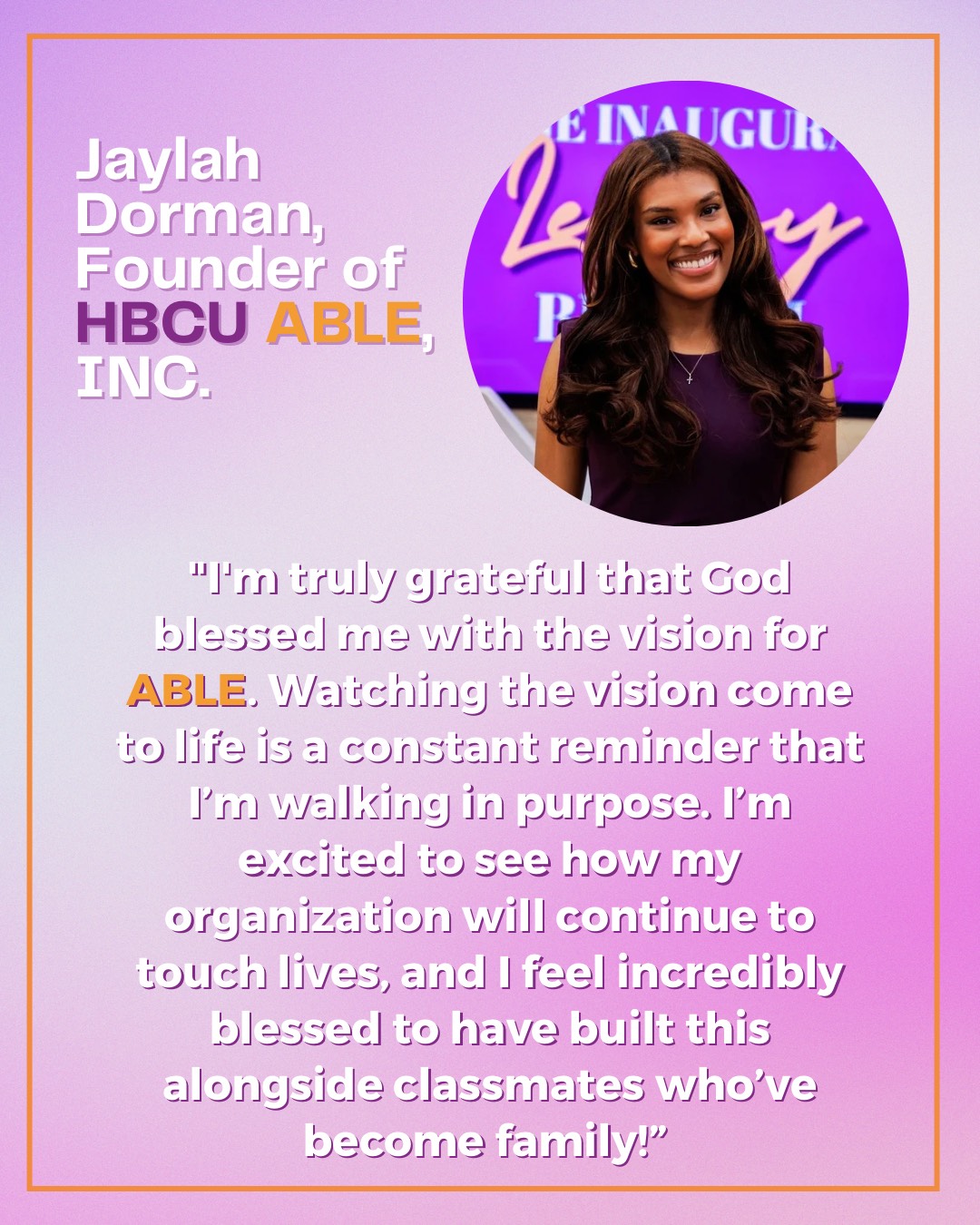WFF Scholar Spotlight : Jaylah Dorman | Williams-Franklin Foundation®